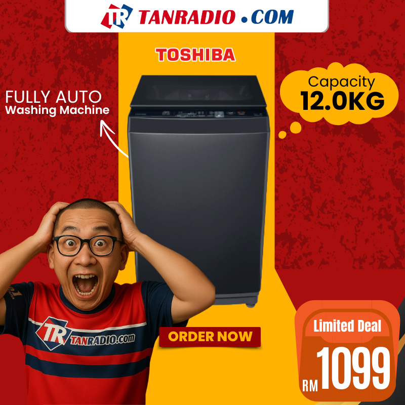 【PROMO MID YEAR】Toshiba 12kg Mesin Basuh Inverter 5 Star Top Load ...