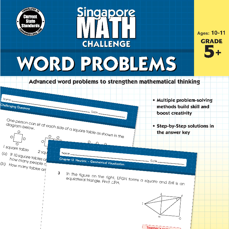 8 Singapore Math Challenge Word Problems + Answer(Step by Step Solution ...