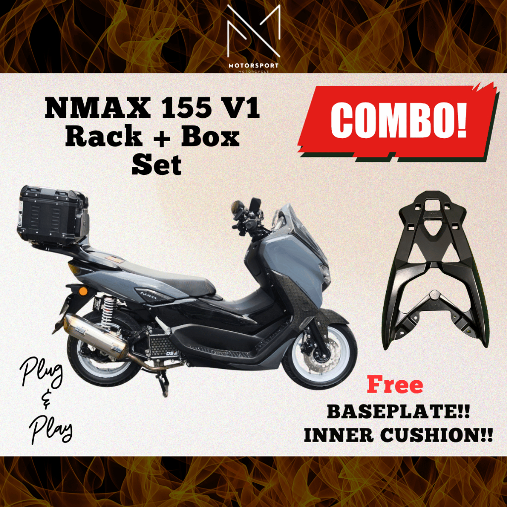 YAMAHA NMAX V1 2018 Rear Rack Box Motor Tailstock Spoiler Monorack With ...
