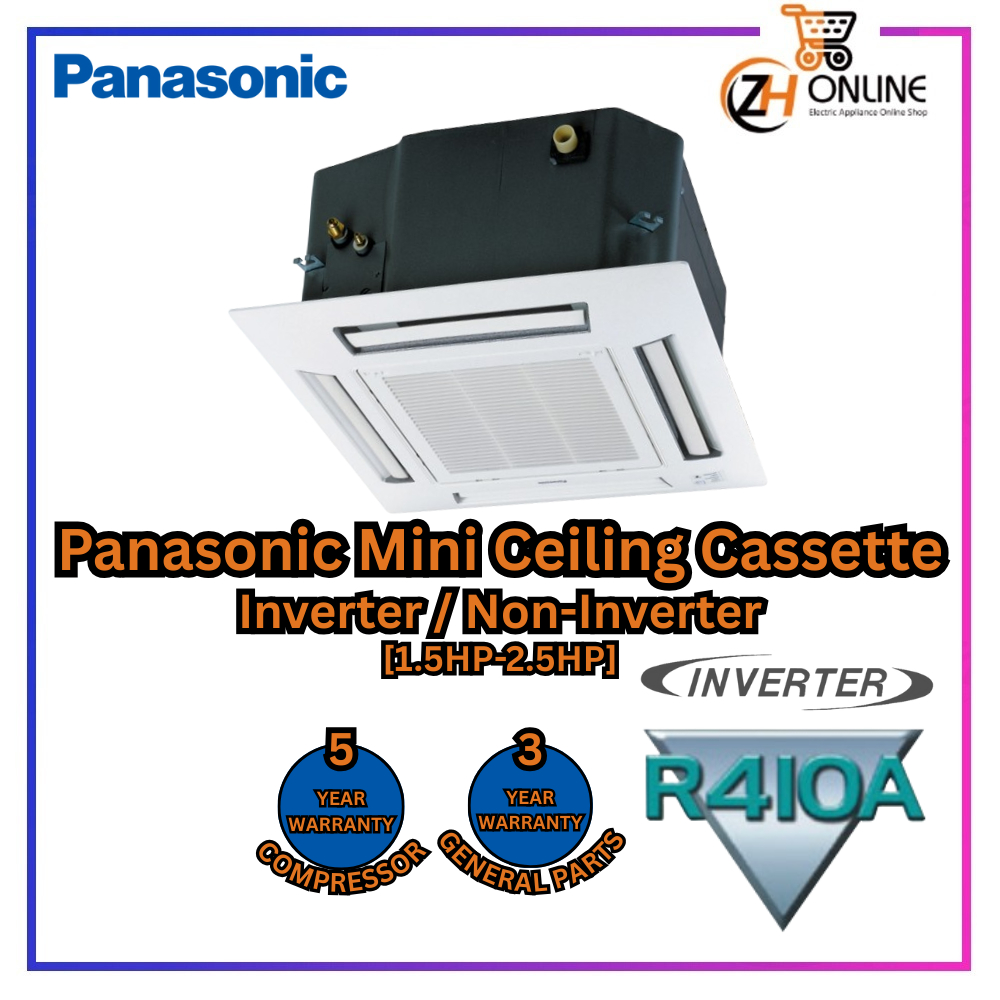 Panasonic 1.5HP-2.5HP Inverter & Non-Inverter Mini Ceiling Cassette ...