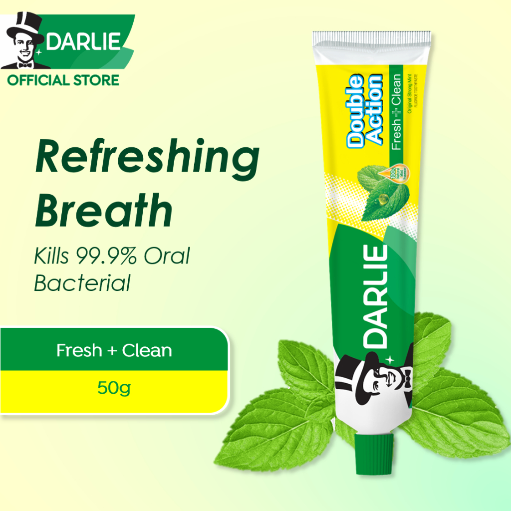 DARLIE Double Action Fresh + Clean Strong Mint Toothpaste 50g | Shopee ...