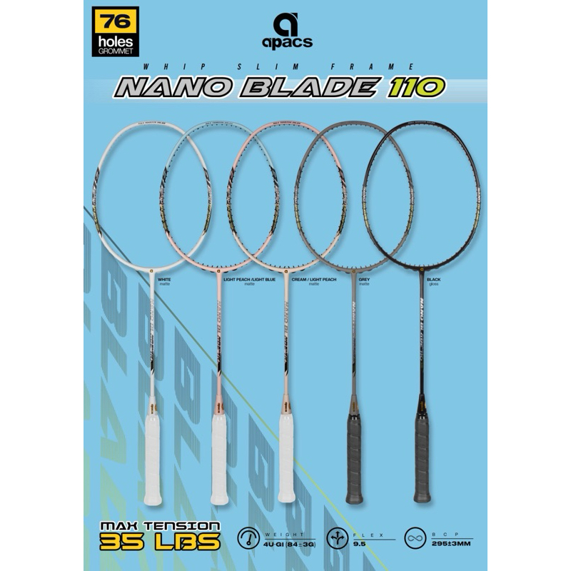 Apacs Nano Blade 110 Badminton Rackets (100% Original / Ready Stock ...