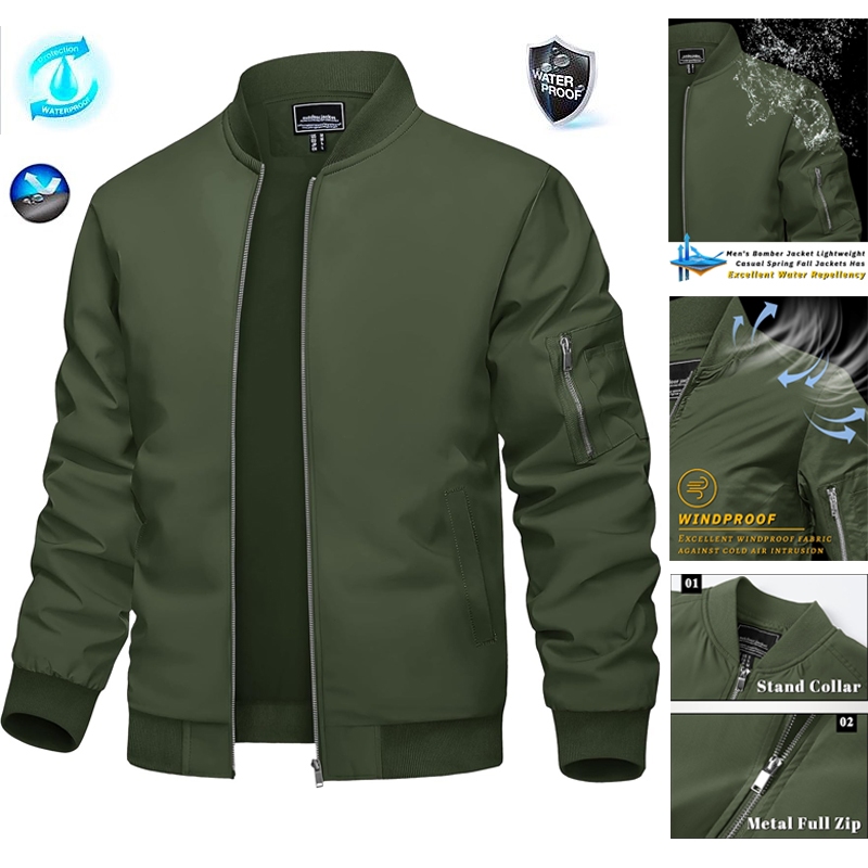 【Fast shipping】COD Men's Lightweight Jacket Spring Bomber Fall ...
