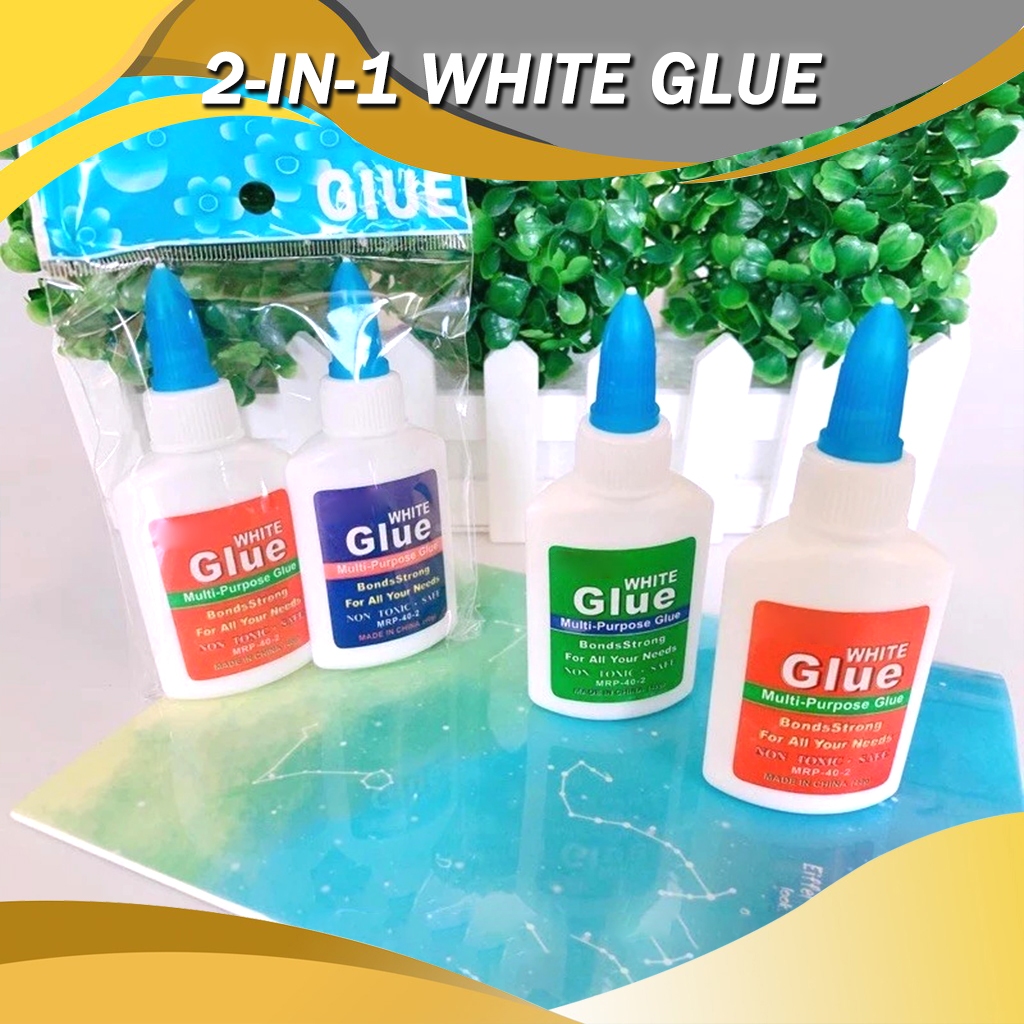2 in 1 White Glue 40g Sticky Glue DIY Tool Hand Work Stationery Student ...