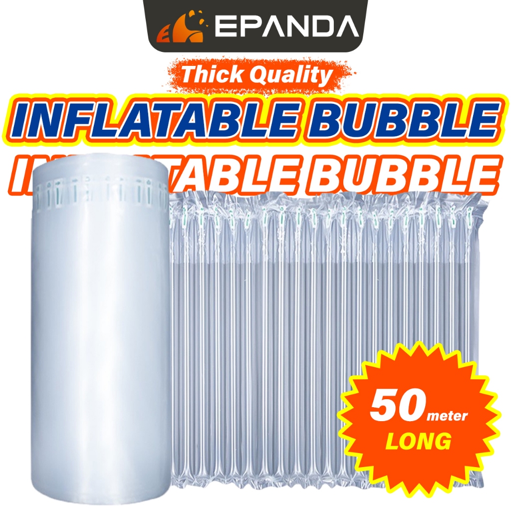 50m Bubble Wrap Air Inflatable Packaging Roll Shockproof Cushion Ecom ...