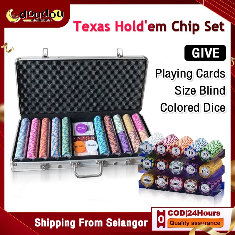 Texas Poker Set 500 Chips Complete Poker Kit With Cards Case Set Poker ...