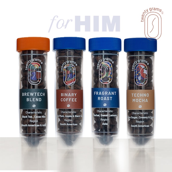(FOR HIM) 20GRAMS ALL4 BrewTech Blend, Binary Coffee, Fragrant Roast, Techno Mocha Coffee 20G x ...