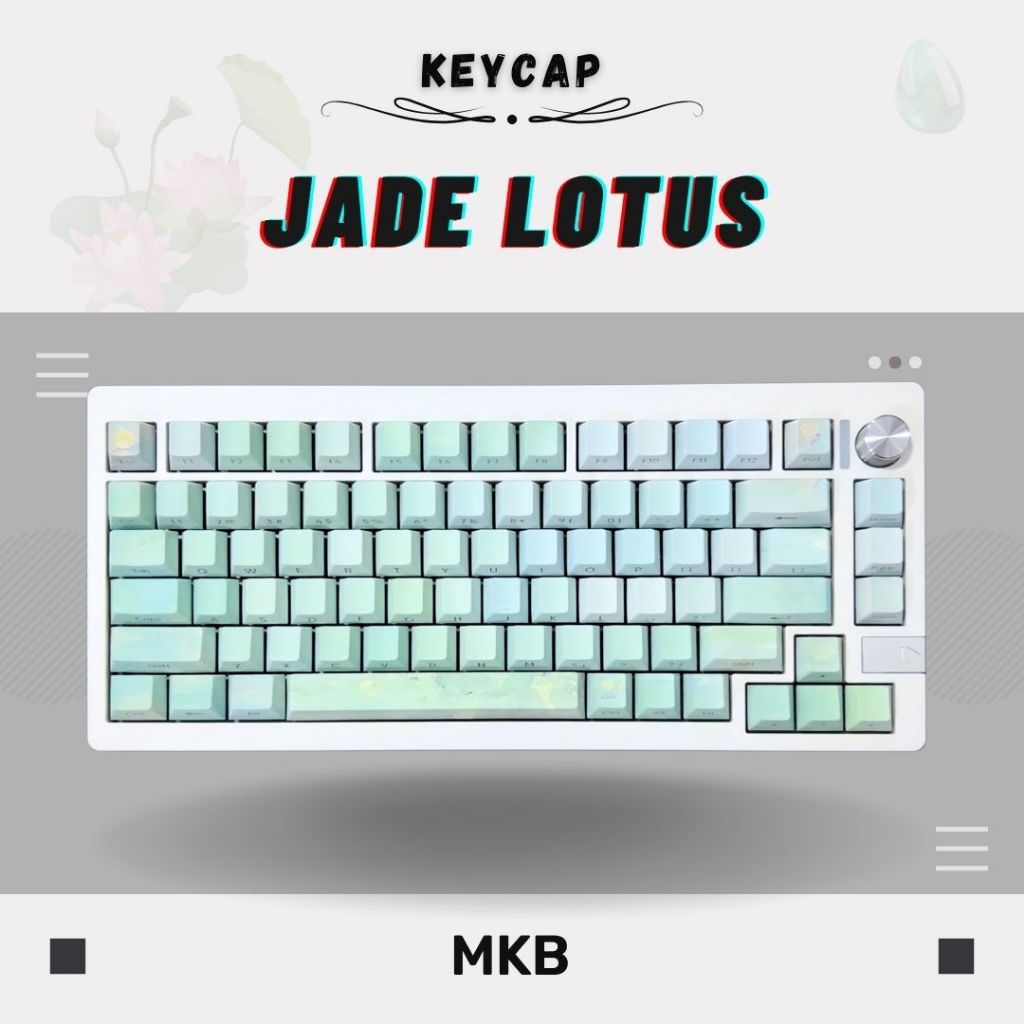 MKB Jade Lotus Side Legend Shine Through PBT Double Shot Cherry Profile ...