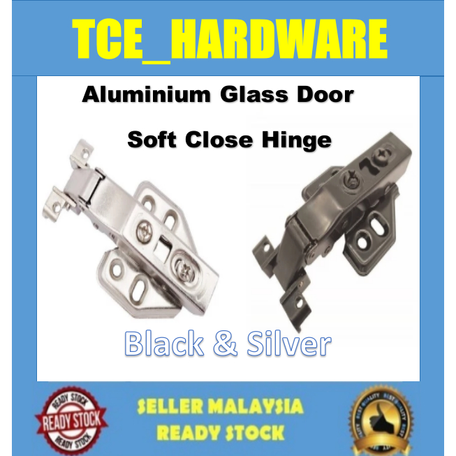 High Quality Aluminium Frame Hinges Gun black Glass High Quality Door ...