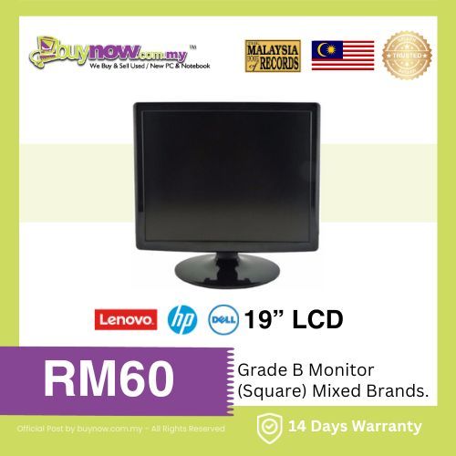 19" LCD Monitor (Square) Grade B, might come with scratches. (Warranty ...