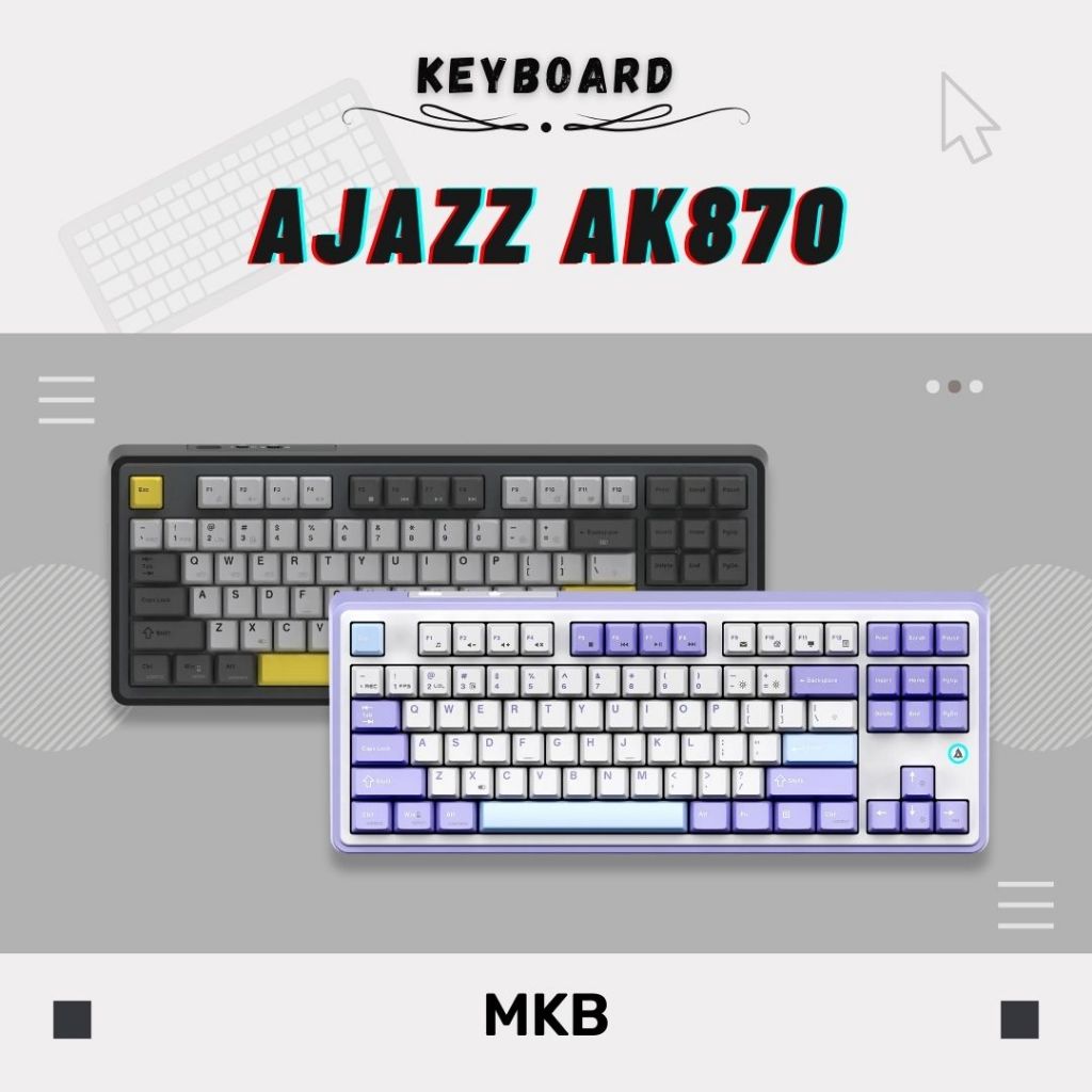 Ajazz AK870 / AK870 Plus TKL Hot-Swappable Full Build Programmable RGB ...