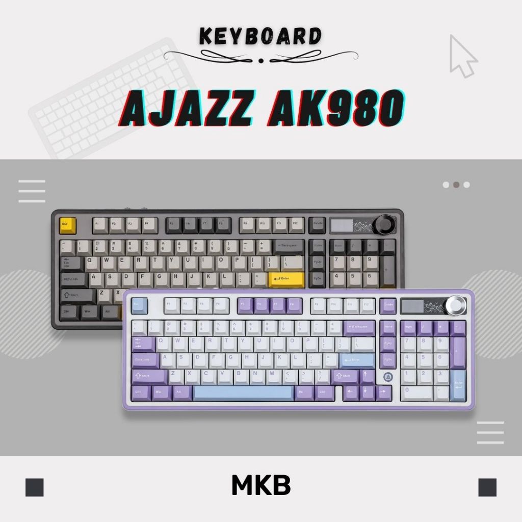 Ajazz AK980 / AK980 Plus Hot-Swappable Keyboard Kit Programmable RGB ...