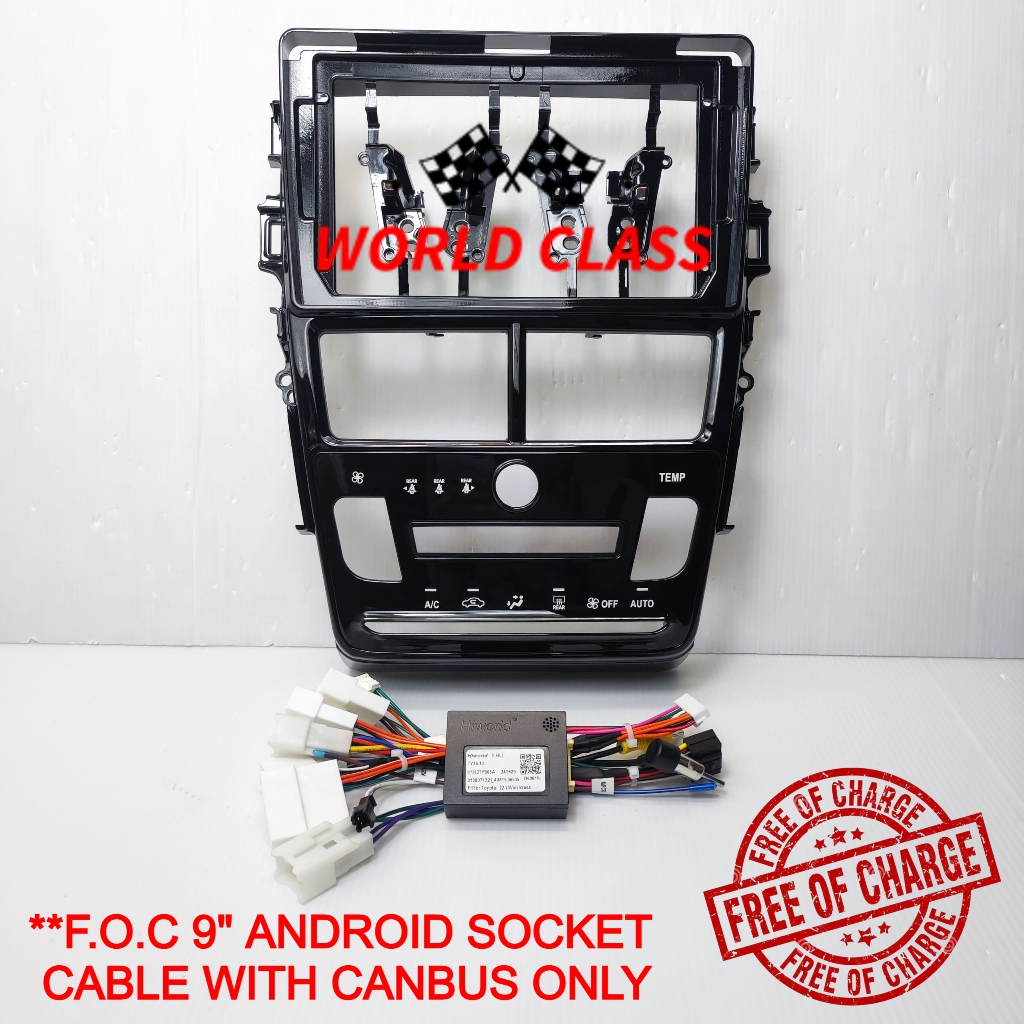 TOYOTA VIOS / YARIS 2022 (FACELIFT) 9" ANDROID CASING WITH SEATBELT ...