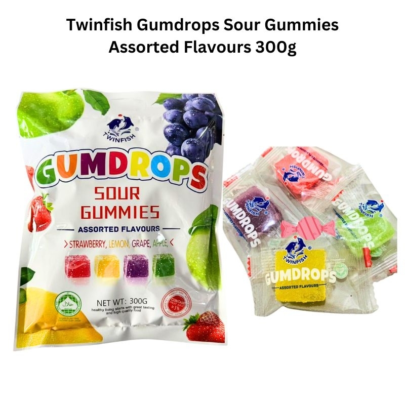 TWINFISH GUMDROPS SOUR GUMMIES 300G | Shopee Malaysia