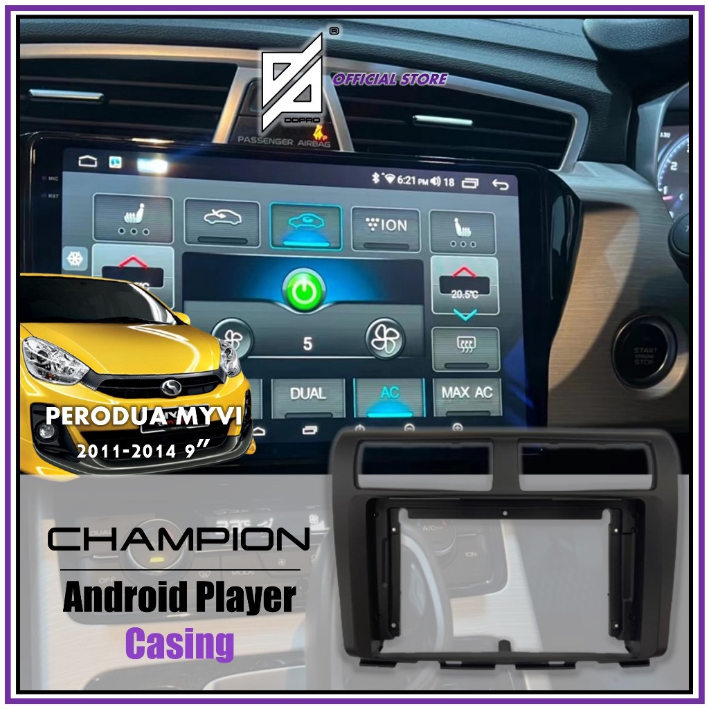Perodua Myvi (Year 11-14) 9 Inch Car Audio Screen Android Player Casing ...