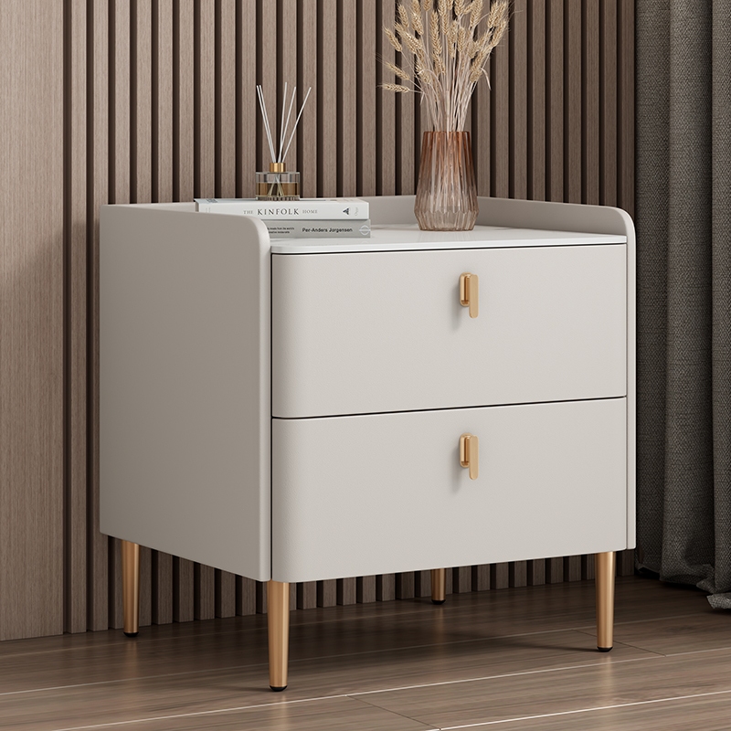 SEVENWOOD Sintered Stone Tabletop Bedside Table Side Table Bedroom Side ...