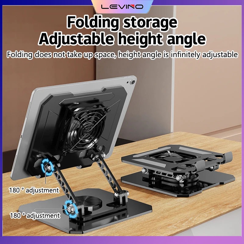 Two-in-one Multifunctional Tablet Cooling Fan Stand Desktop Folding ...