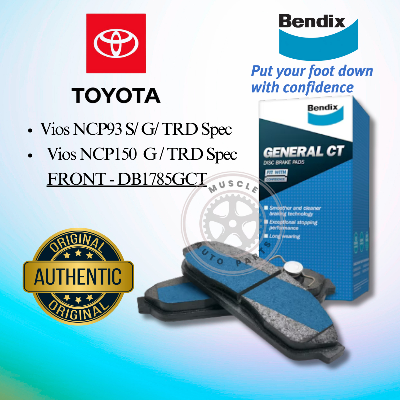 Toyota Vios NCP93, NCP150, NSP151 ( S / G / TRD spec ) Front Brake Pad ...
