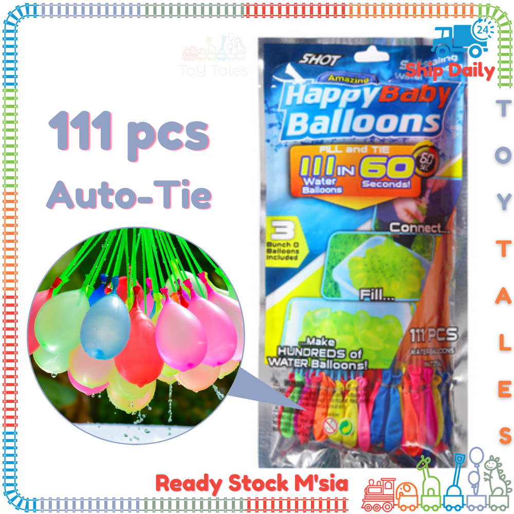 ToyTales 🍭 WATER BALLOON [111pcs] Belon Air | Water Balloons | 水球 ...