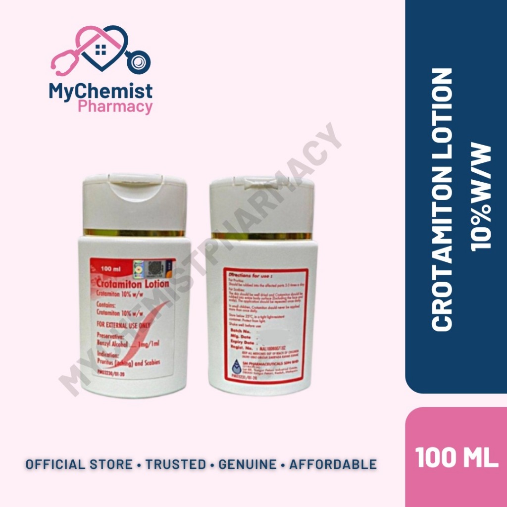 CROTOCORT CROTAMITON LOTION 100ML - For Treatment of Scabies (UNTUK ...
