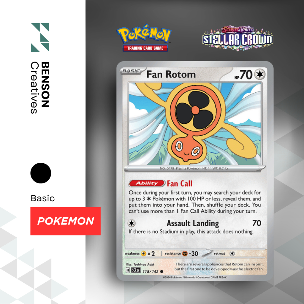 Fan Rotom | 118/142 [Stellar Crown] Pokémon TCG | Shopee Malaysia