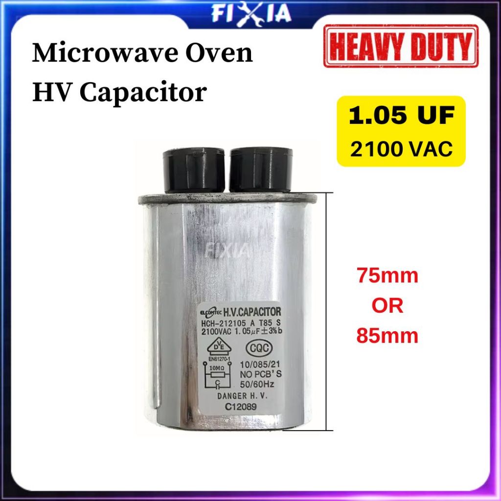 Heavy Duty 1.05uf AC 2100V Microwave Oven High Voltage HV Capacitor ...