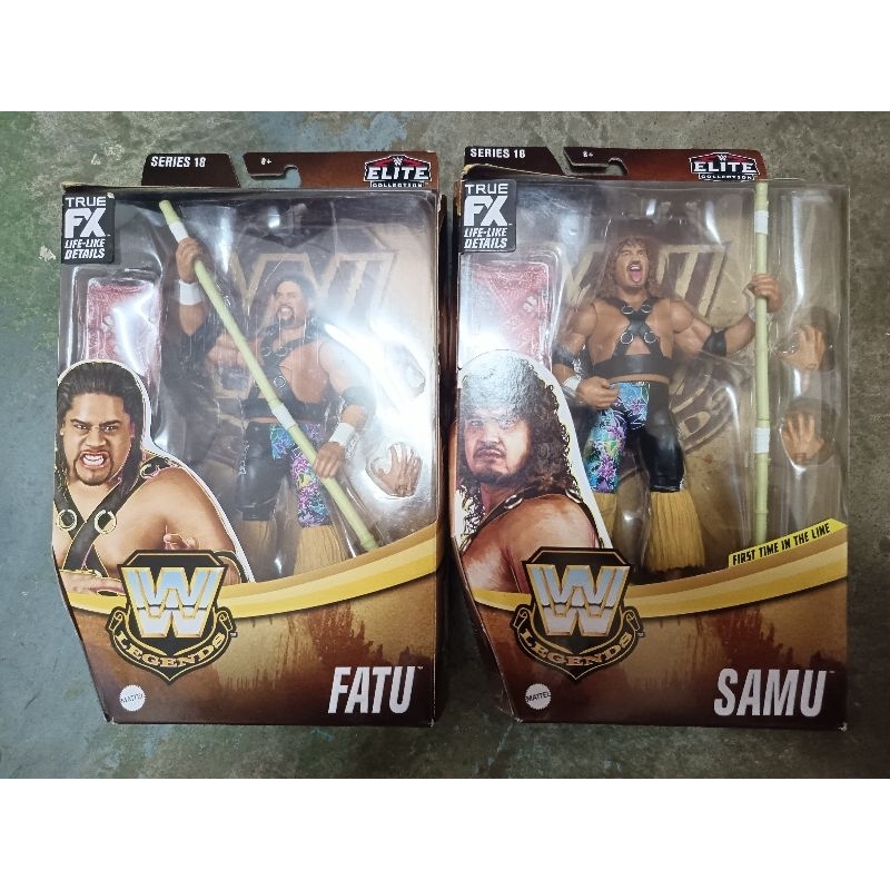 Mattel WWE Elite Legends Samu & Fatu Chase Variant Wrestling Action ...