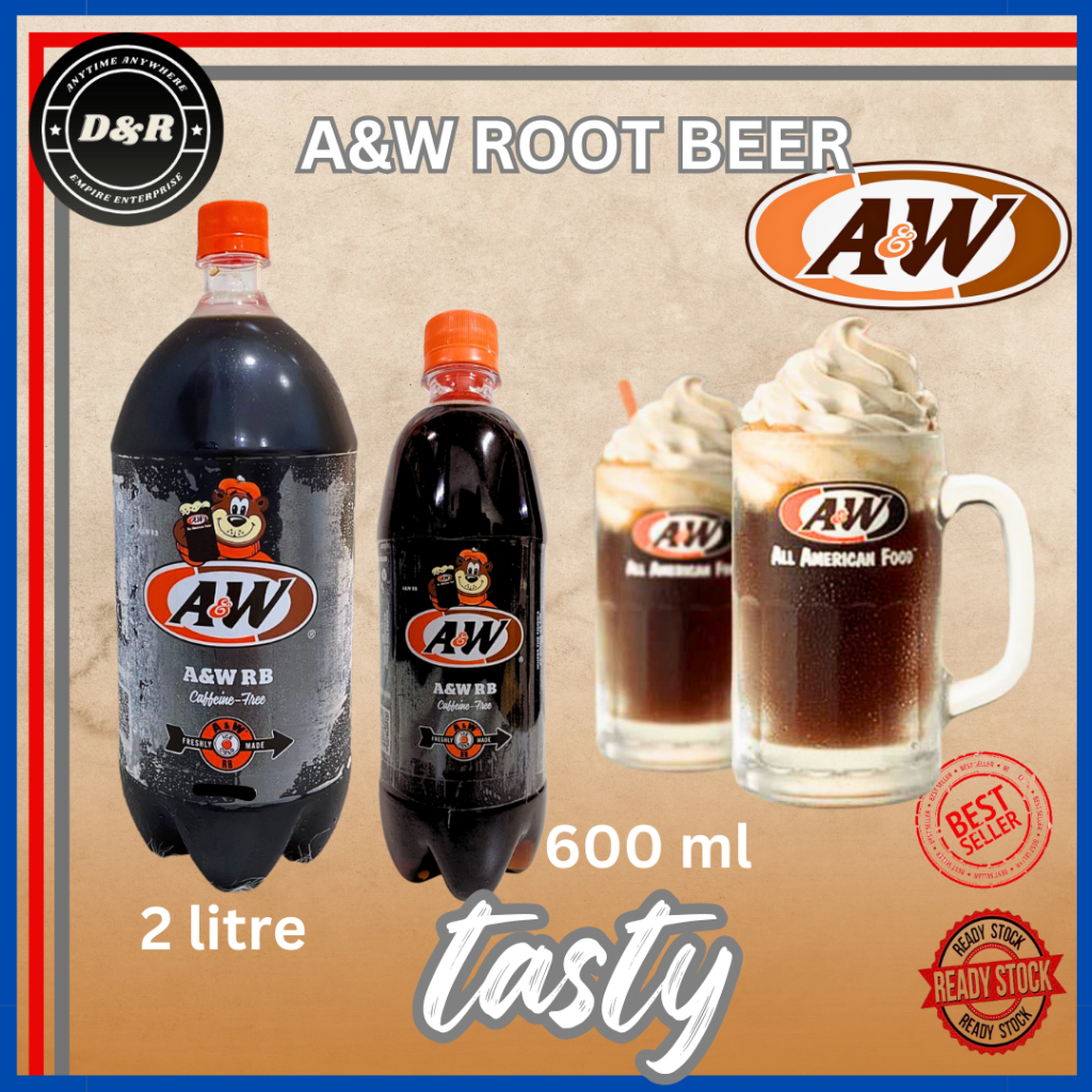 Carbonated Drink Air Botol Signature A&W Root Beer Sarsi Botol Besar ...