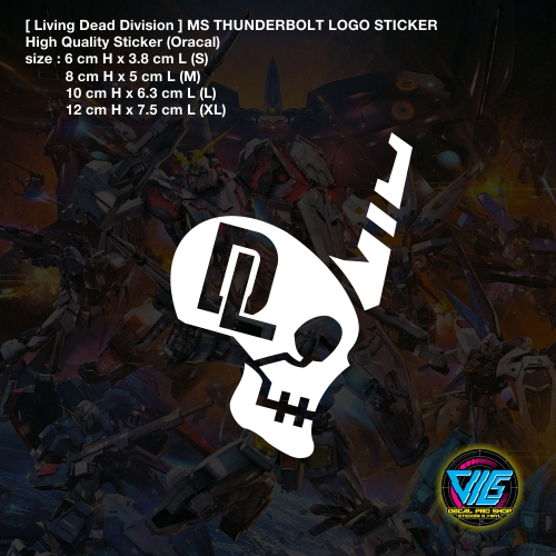 [ L.D.D Thunderbolt ] Living Dead Division MS Thunderbolt Logo Sticker ...