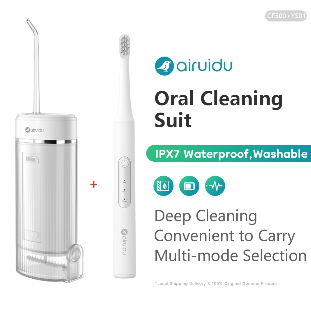 Airuidu CF500 Water Flosser Portable 160ML Water Floss Teeth IPX7 ...