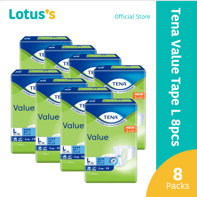 Tena Value Tape L (8 Pcs x 8 Packs) | Shopee Malaysia