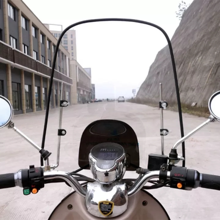 【Ready Stock】Motorcycle Windshield Transparent Wind Cold Deflector ...