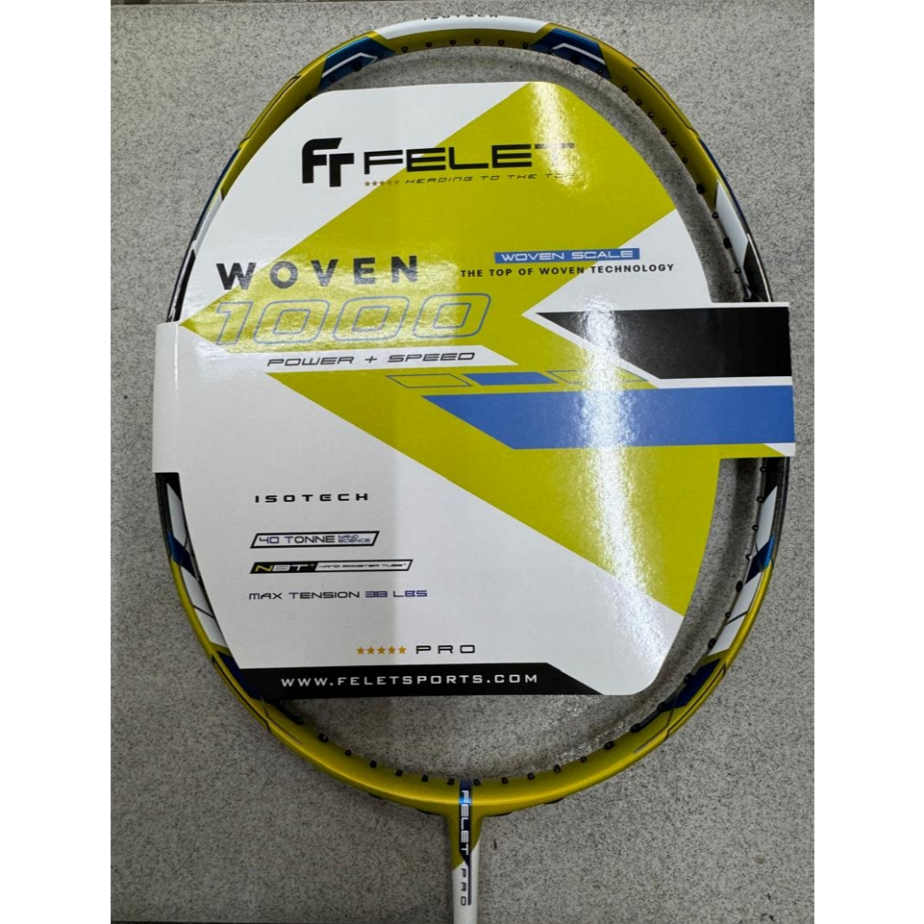 FELET Badminton Racket Woven 1000 (No Stringing) | Shopee Malaysia