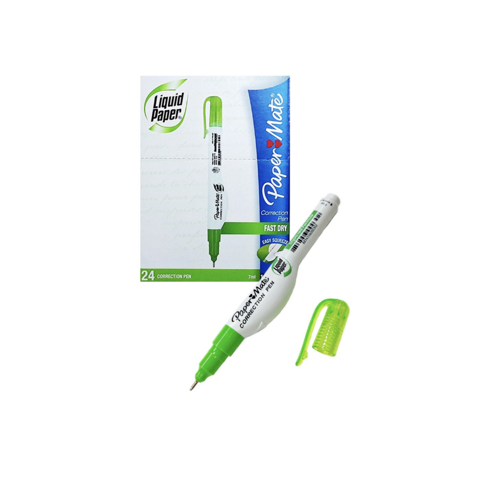 Paper Mate Liquid Paper Correction Pen 7ml / Pemadam Pen Paper Mate ...