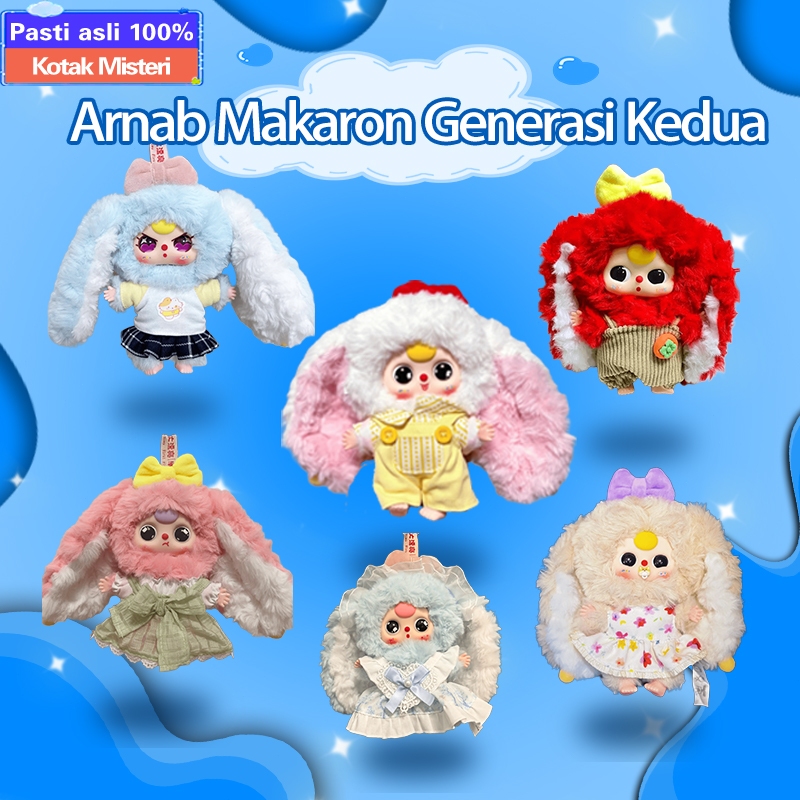 Baby Three Macaroon Bunny V2 Series Vinyl Face Blind Box Plush | Shopee ...