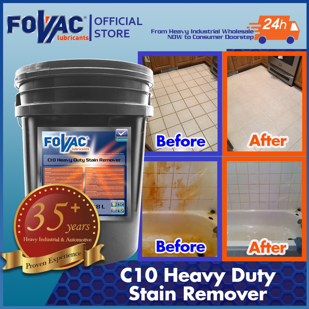 FOVAC C10 Heavy Duty Stain Remover/Bathroom Toilet Floor Wall Kitchen ...