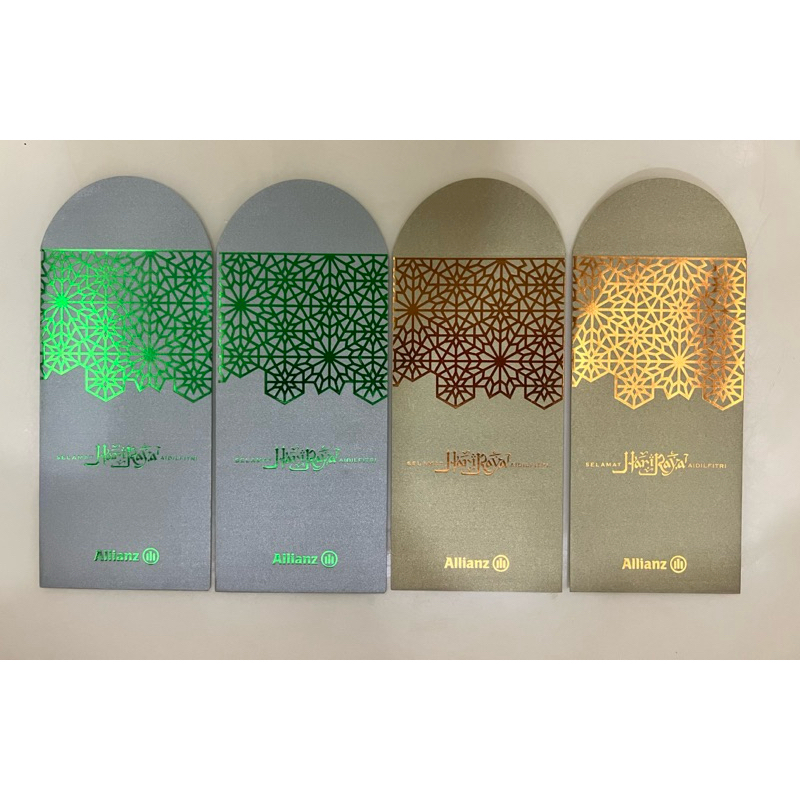 [Original] RAYA COLLECTION (G) | Green & Gold | Sampul Raya 4 pcs (1 ...