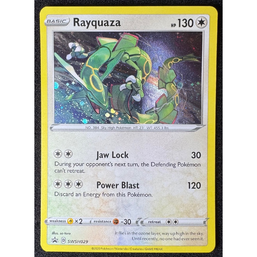 2020 Pokemon Swsh Black Star Promo 029 Rayquaza Holo SWSH029 Kad ...
