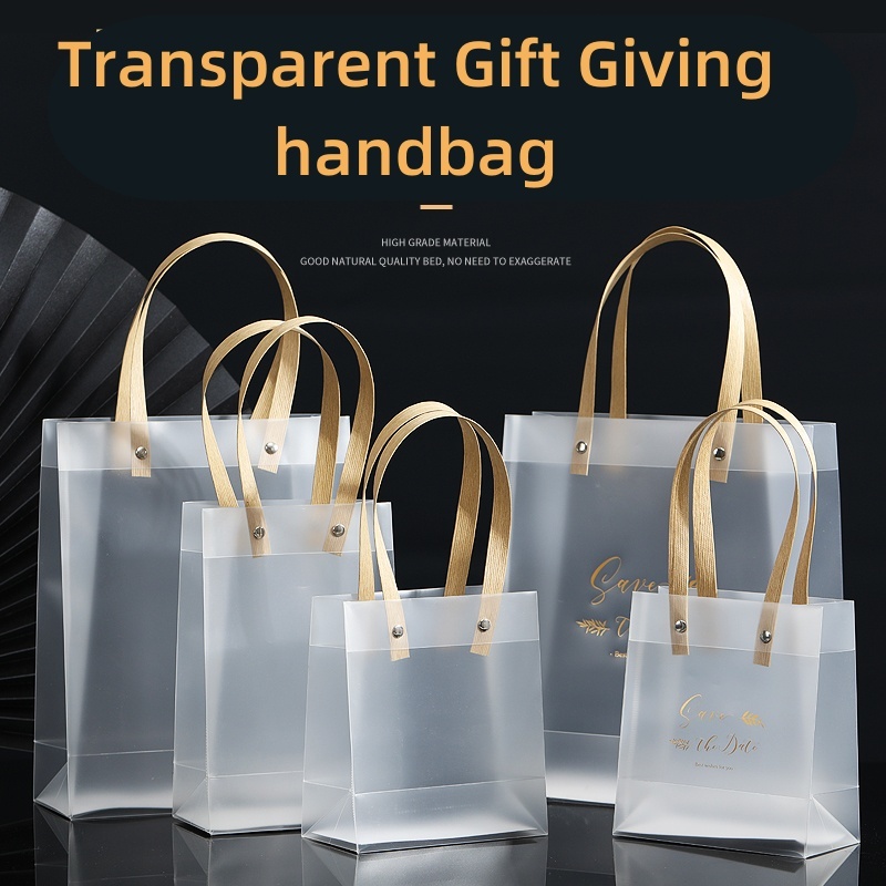 Tote Bag Transparent Plastic Wedding Doorgift Bag Gift Bag Frosted PP ...