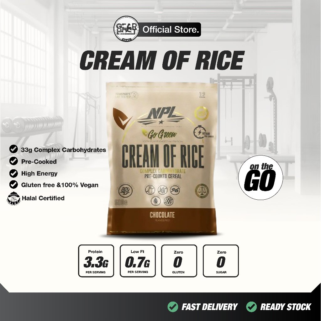 NPL Cream Of Rice Instant 500g – Diet Meal, Vegan, High Energy, Carbo ...