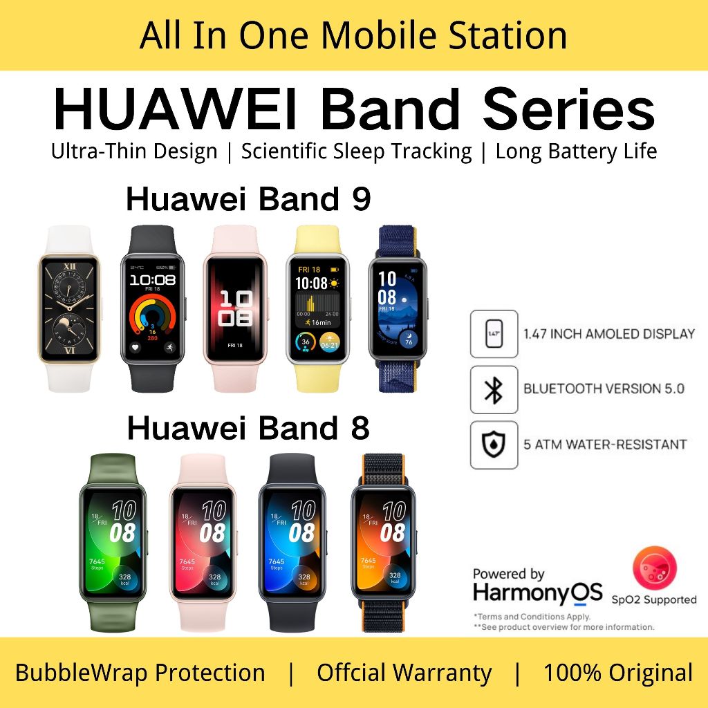 HUAWEI Band 8 | Band 9 Smartwatch Ultra-Thin Design Scientific Sleep ...
