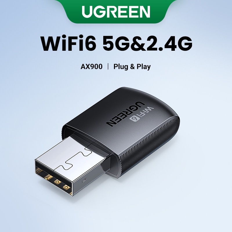 UGREEN WIFI Adapter / WIFI 6 Wireless USB Adapter Dongle / AX900 Dual Band Internet for Laptop ...