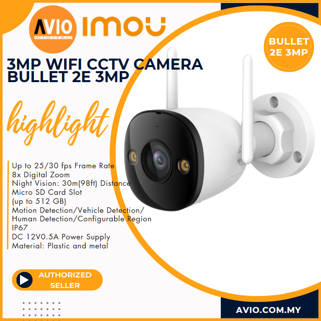 Imou 3MP 3 Megapixel Wifi Wireless Outdoor IP Network CCTV Camera Night ...