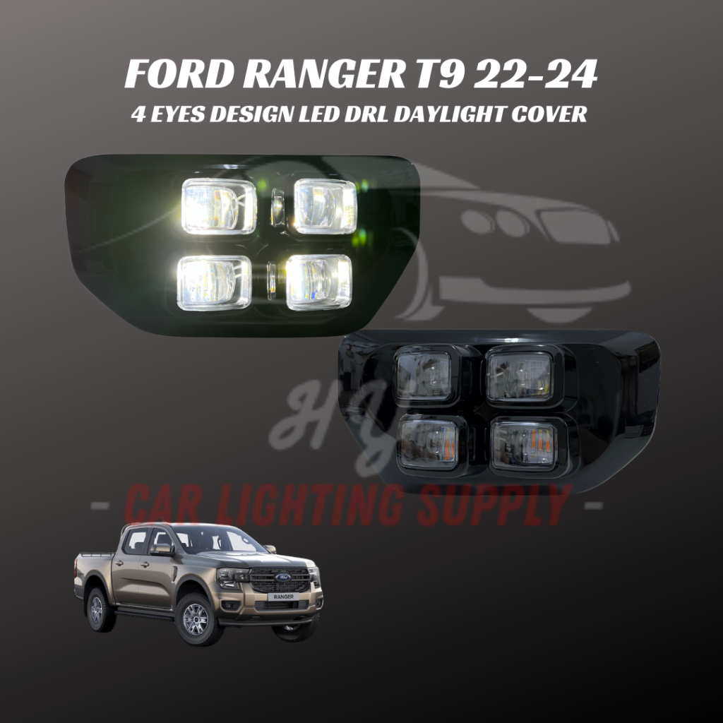 FORD RANGER T9 22 23 24 LED DRL DAYLIGHT COVER | Shopee Malaysia