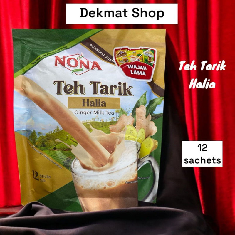 Teh Tarik Halia Instant Milk Tea Ginger NONA 12 sachets Halal Ready ...