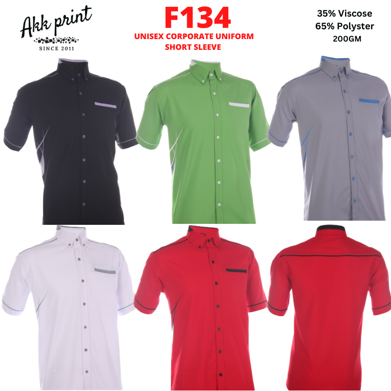 OrenSport Unisex Corporate Uniform Long Sleeve F1 Uniform F134 Office ...