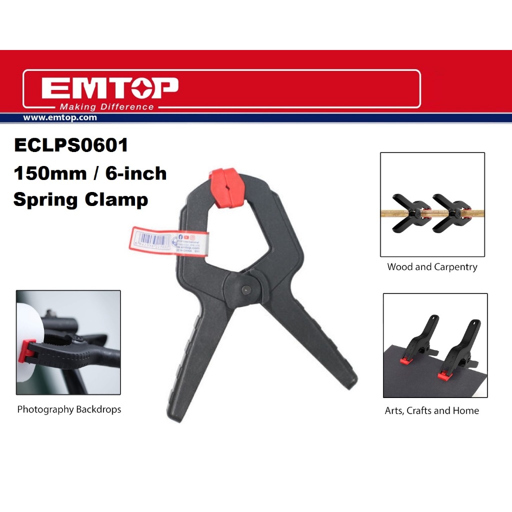Emtop ECLPS0601 Clamp Force 15kgs Spring Clamp 6-inch / 150mm | Shopee ...