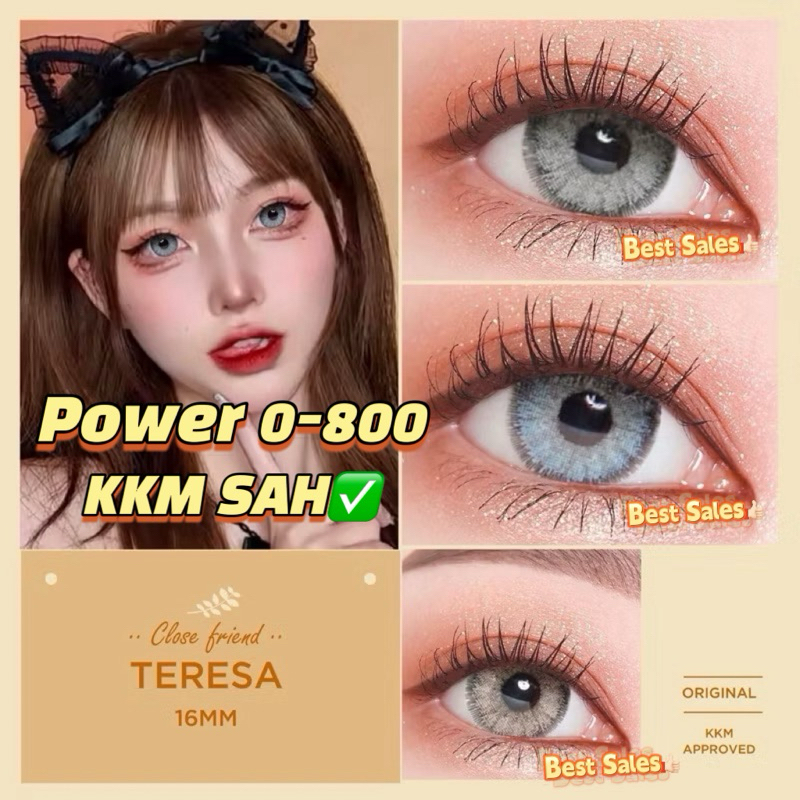 【🇲🇾Destiny Western Eyes🇲🇾】Teresa 16MM Color Contact Lens Grey/Brown ...
