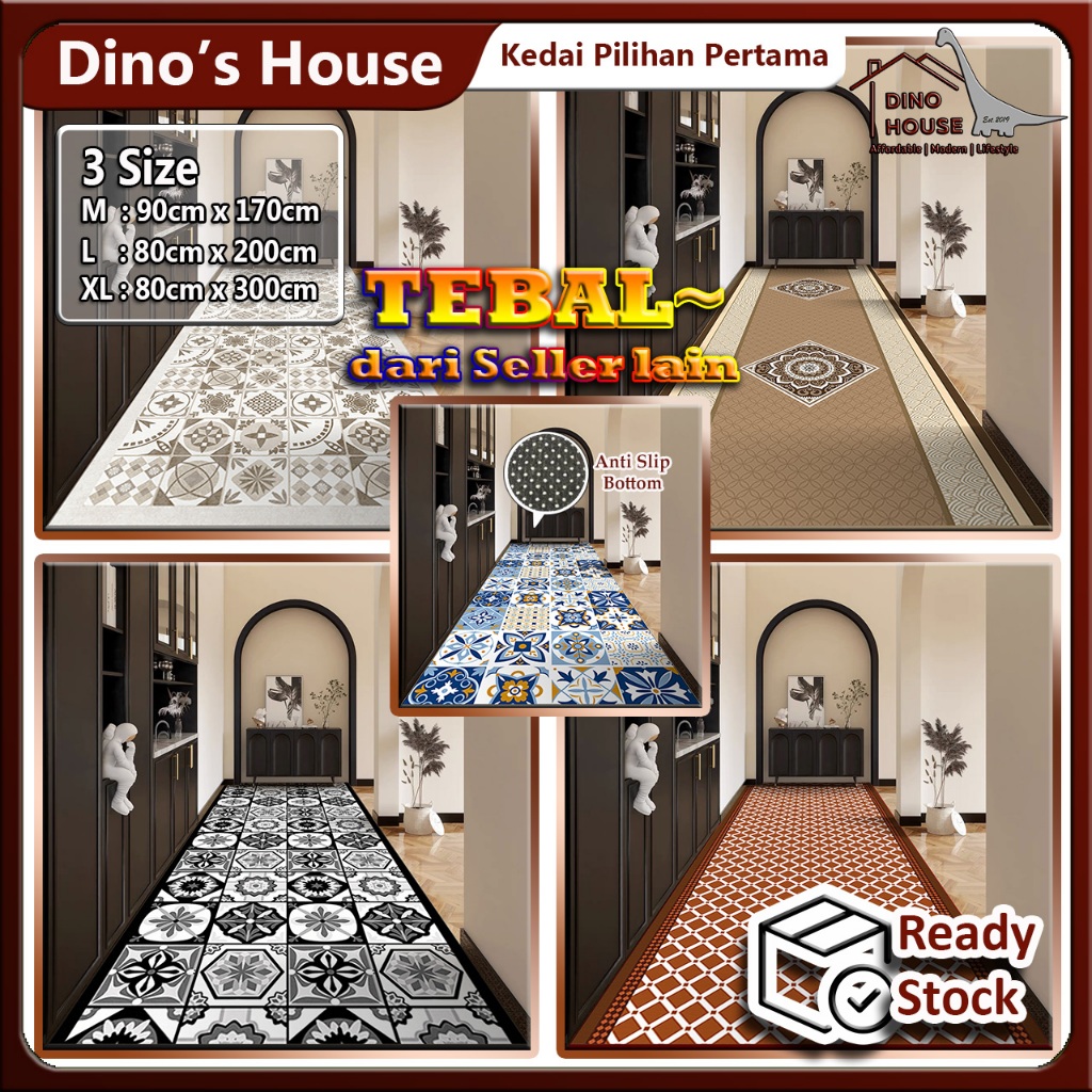 🇲🇾👍 (M/L/XL) Karpet Runner Kitchen Mat Alas Kaki Panjang Dapur Floor ...