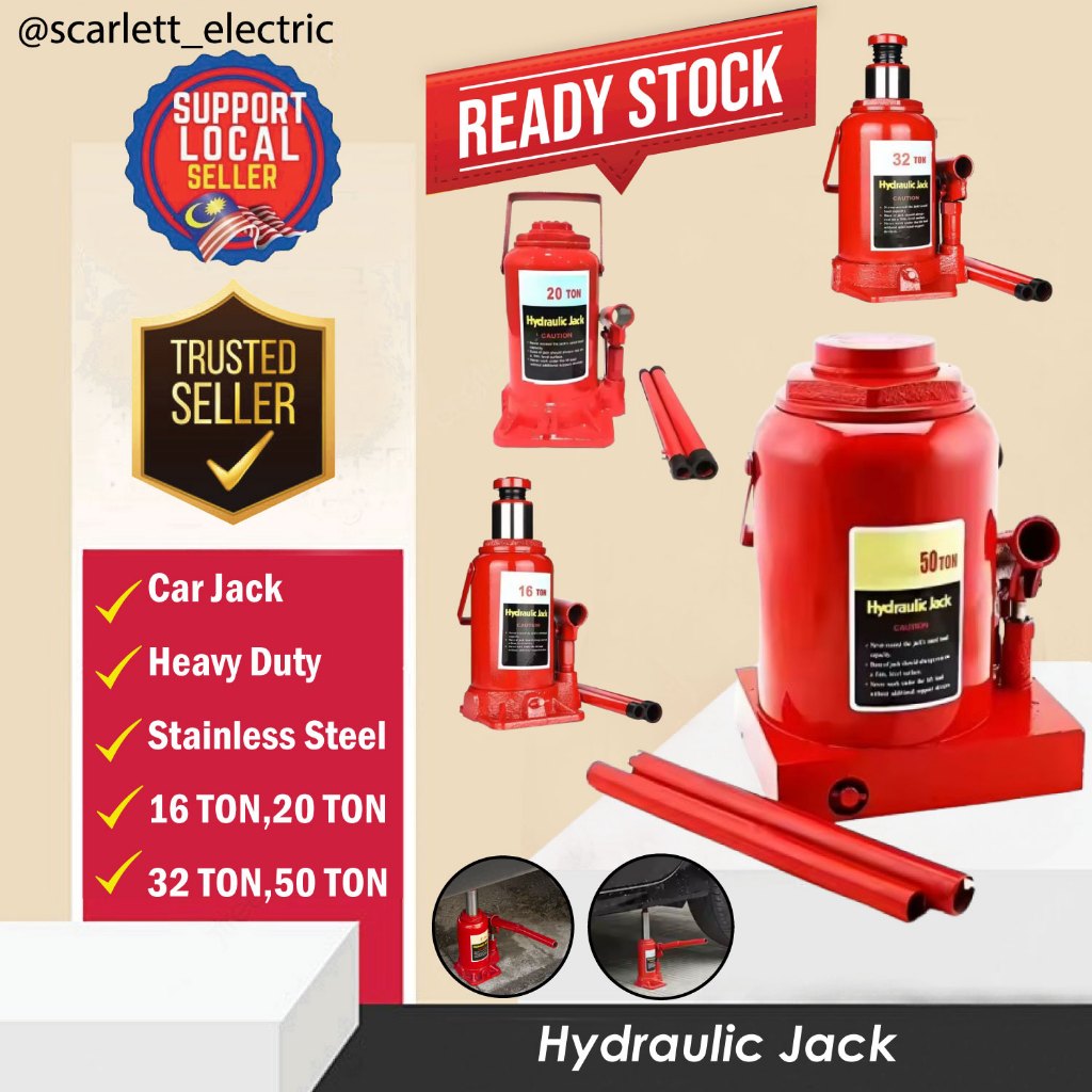 Heavy Duty Hydraulic Bottle Jack Lifting Stand Emergency Vehicle Tool ...